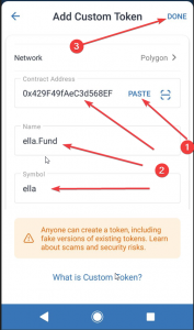 How to add ella.Fund token in TrustWallet – ella Fund